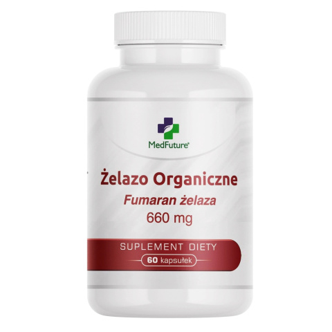 Żelazo organiczne 660 mg 60 kaspułek - Medfuture (Fumaran żelaza ...
